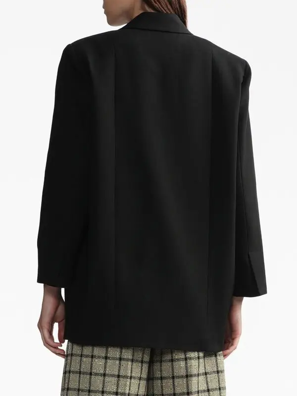 GANNI Single-breasted Blazer With Shoulder Pads