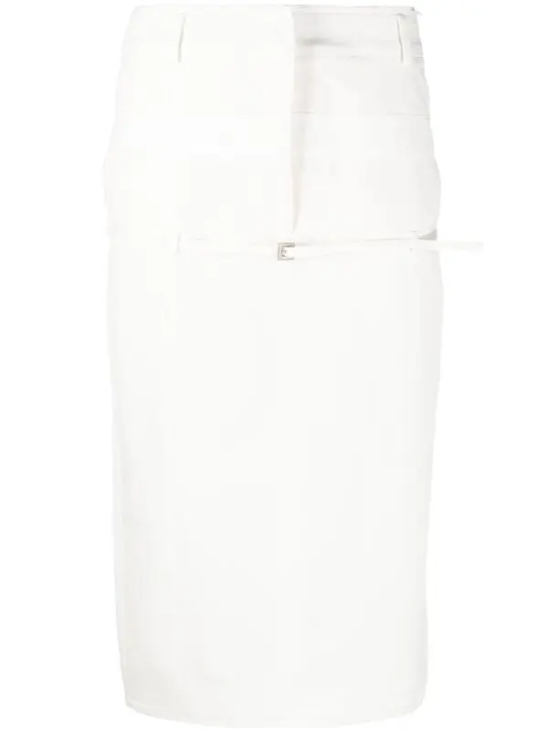 Jacquemus High-waisted Pencil Skirt - White