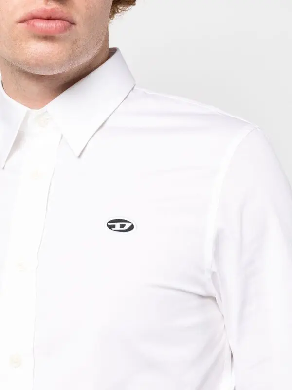 DIESEL® S-benny-a Logo-appliqué Shirt - White