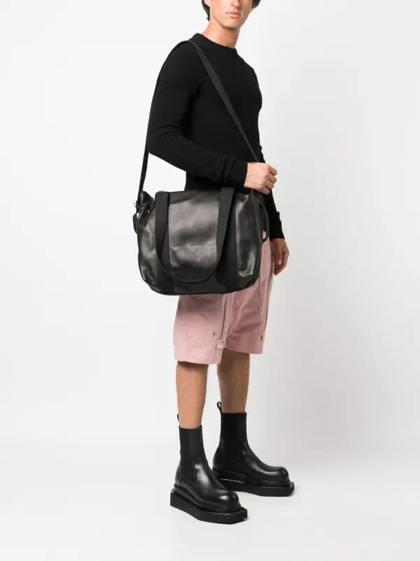 Rick Owens Trolley Leather Tote - Black | Editorialist