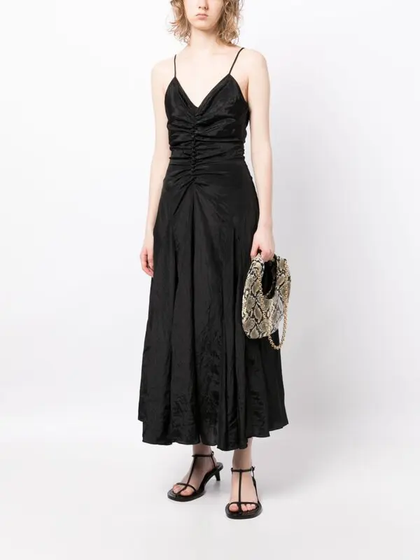 REJINA PYO Gathered Detail Sleeveless Midi Dress