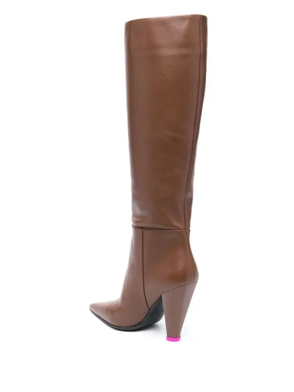 3JUIN 105mm Leather Knee-length Boots