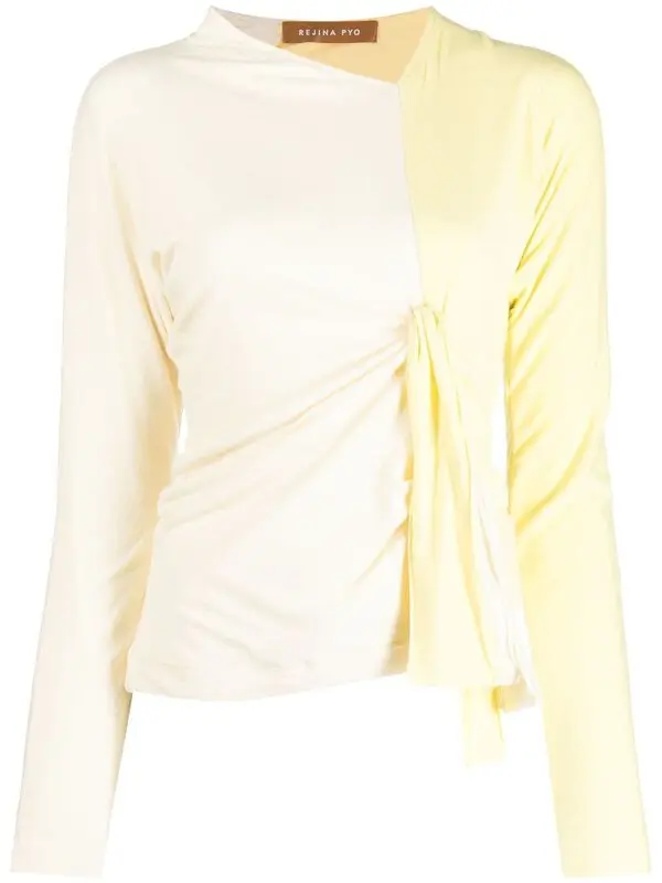 REJINA PYO Gathered-detail Top - Yellow