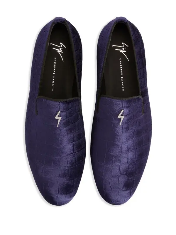 GIUSEPPE ZANOTTI G-flash Crocodile-effect Loafers