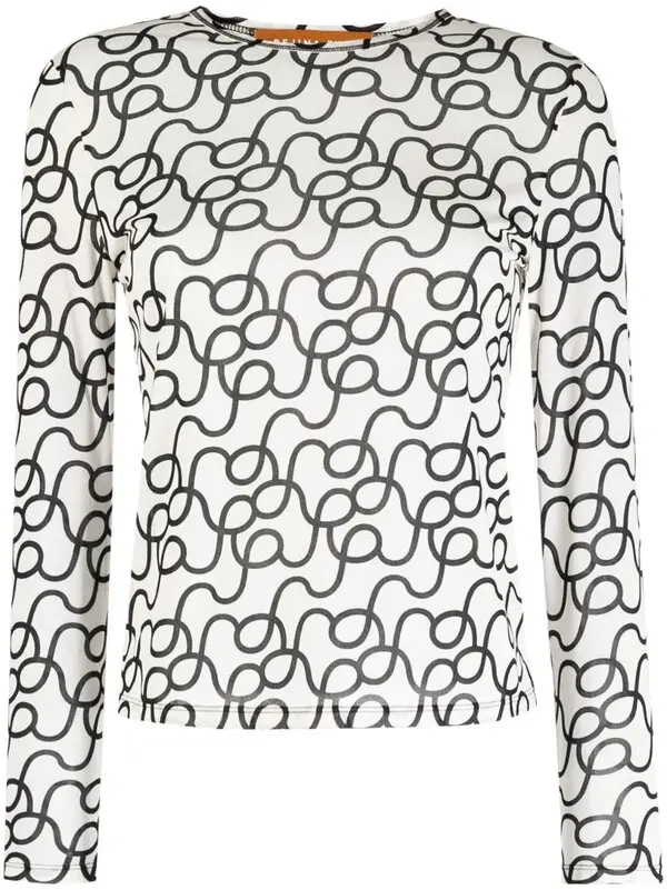 REJINA PYO Graphic-print Top - White