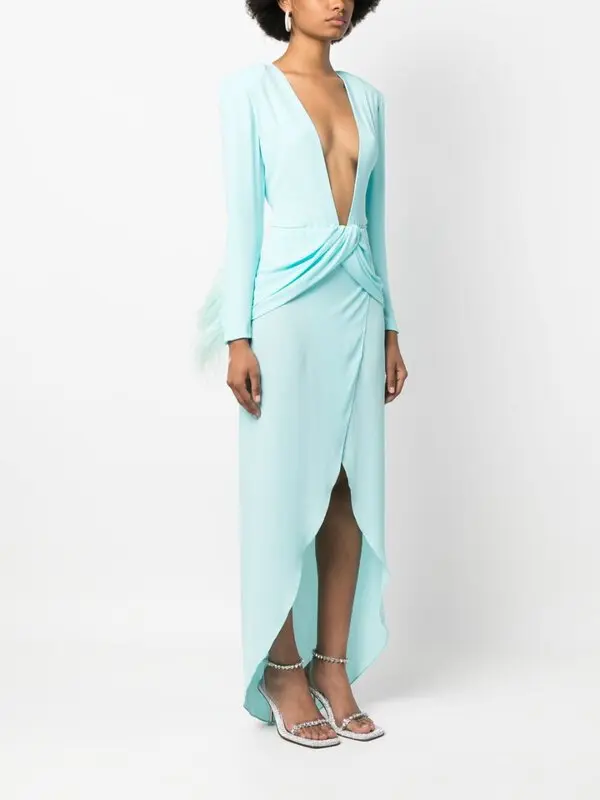 Nervi Ada Plunge-neck Gown
