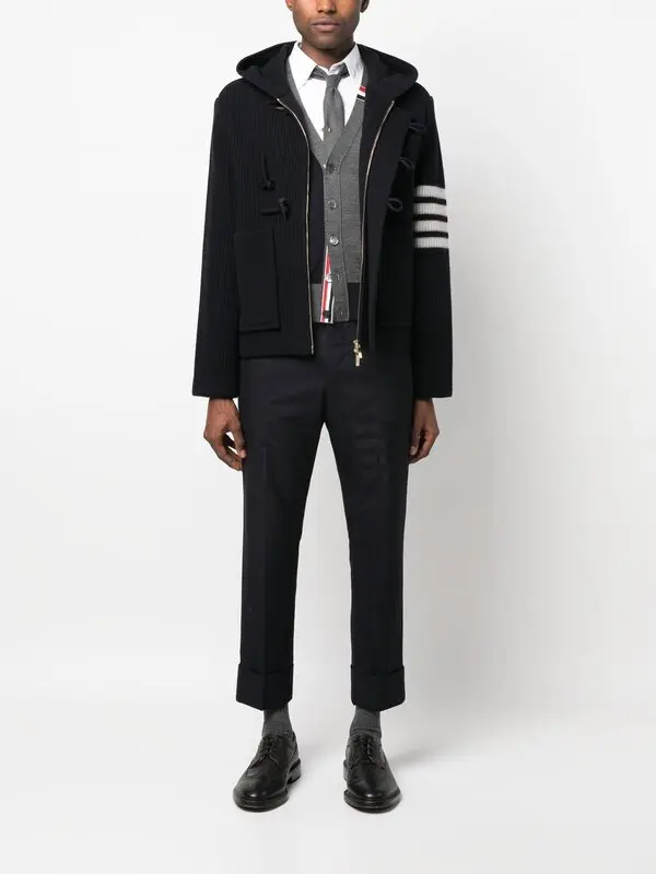 Thom Browne Virgin-wool Hooded Duffle Jacket