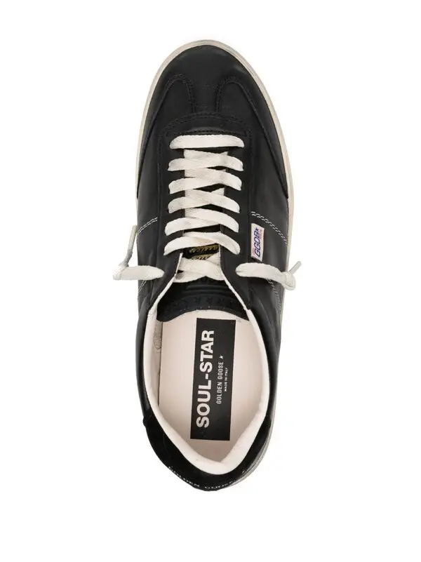 GOLDEN GOOSE Soul Star Trainers In Bio-based Nappa - Black