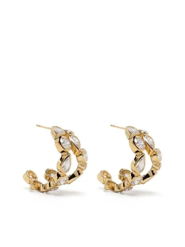 Completedworks Crystal-embellished Hoop Earrings - Gold