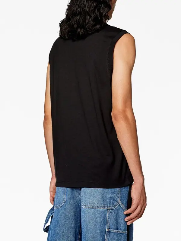 DIESEL® T-isco-div Cotton Tank Top - Black
