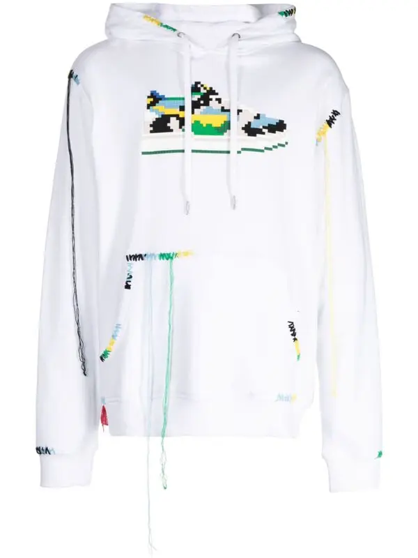 MOSTLY HEARD RARELY SEEN Sneaker-print Cotton Hoodie - White