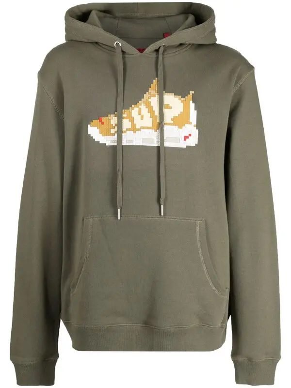 MOSTLY HEARD RARELY SEEN Sneaker-print Cotton Hoodie - Green