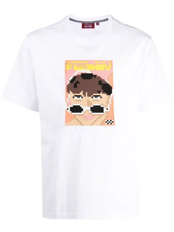 MOSTLY HEARD RARELY SEEN 8-BIT Graphic-print Cotton T-shirt - White