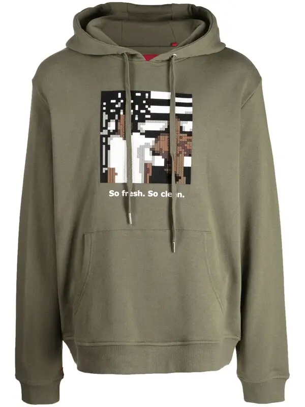 MOSTLY HEARD RARELY SEEN Graphic-print Cotton Hoodie