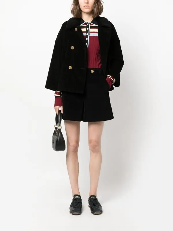 Red Valentino High-waisted Corduroy Shorts