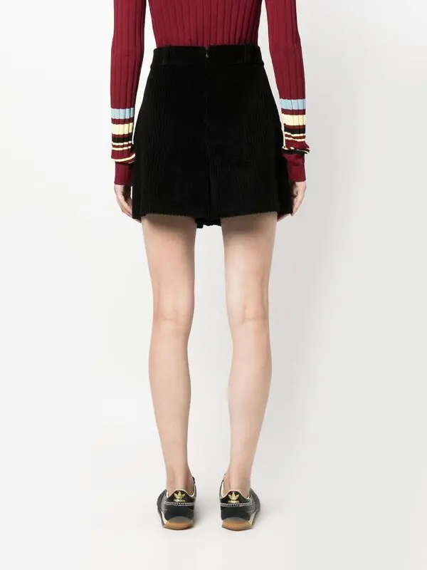 Red Valentino High-waisted Corduroy Shorts