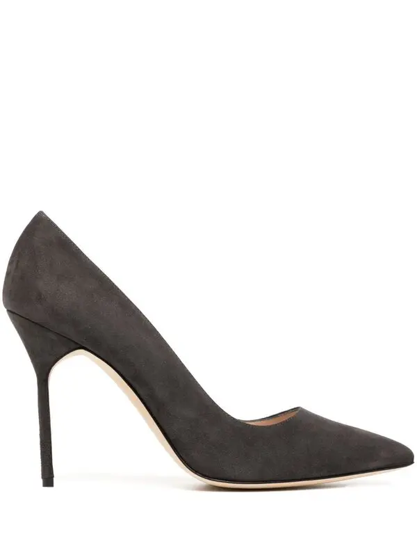 Manolo Blahnik Bb 100mm Suede Pumps