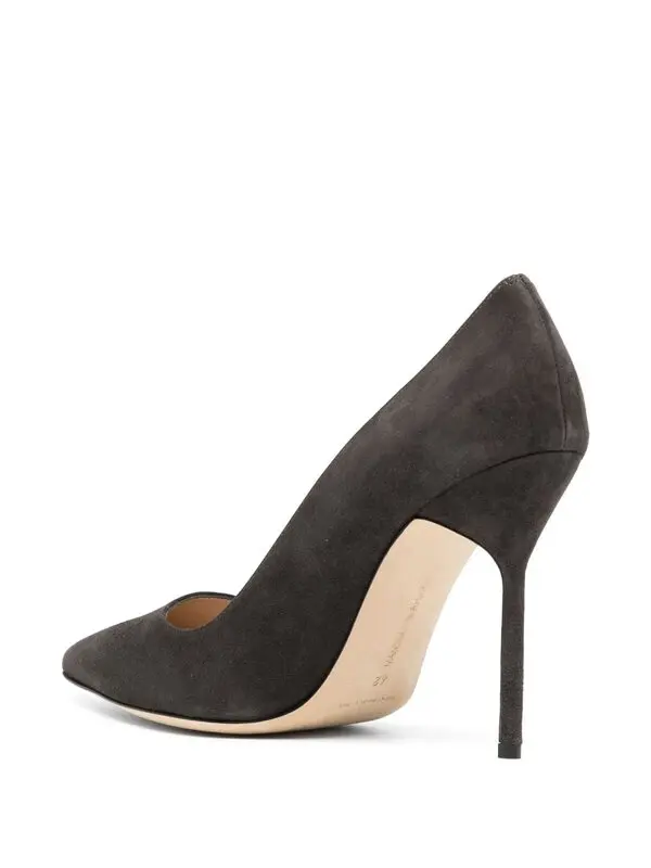 Manolo Blahnik Bb 100mm Suede Pumps