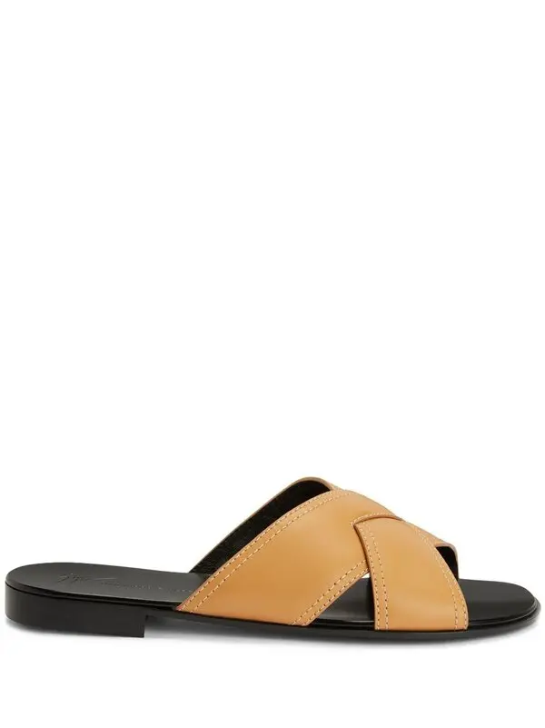 GIUSEPPE ZANOTTI Flavio Slip-on Sandals - Brown