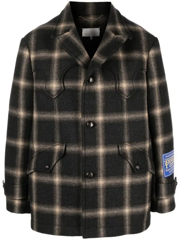 MAISON MARGIELA X Pendleton Checked Wool Coat