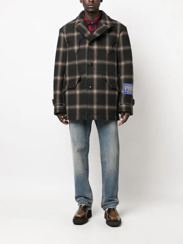 MAISON MARGIELA X Pendleton Checked Wool Coat