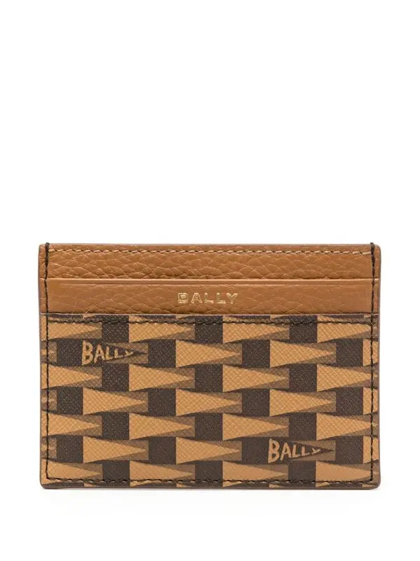 Bally Pennant Leather Cardholder - Brown
