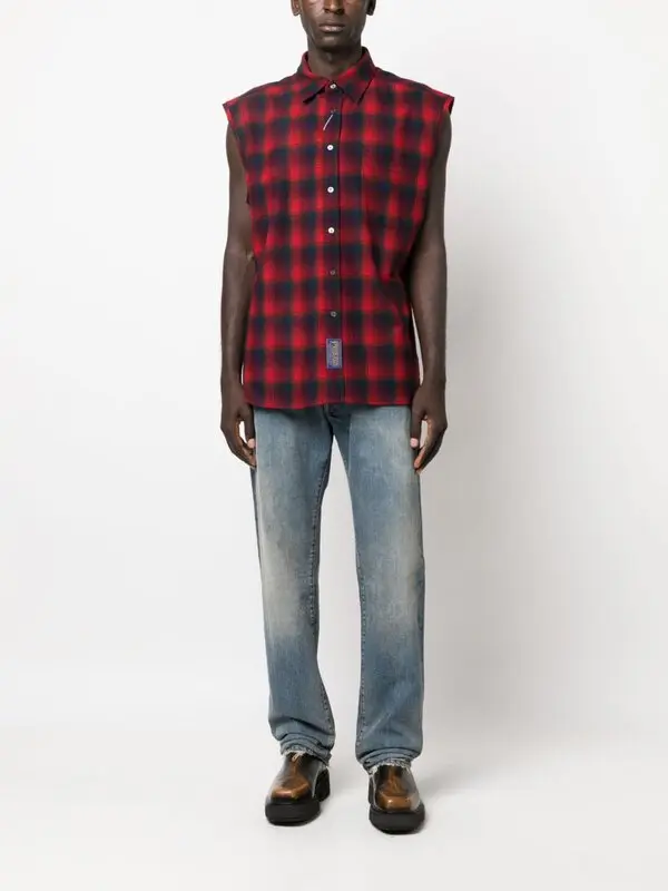 MAISON MARGIELA Distressed Straight-leg Jeans - Blue