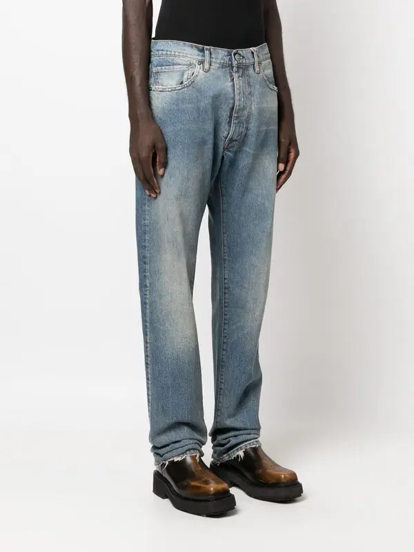 MAISON MARGIELA Distressed Straight-leg Jeans - Blue