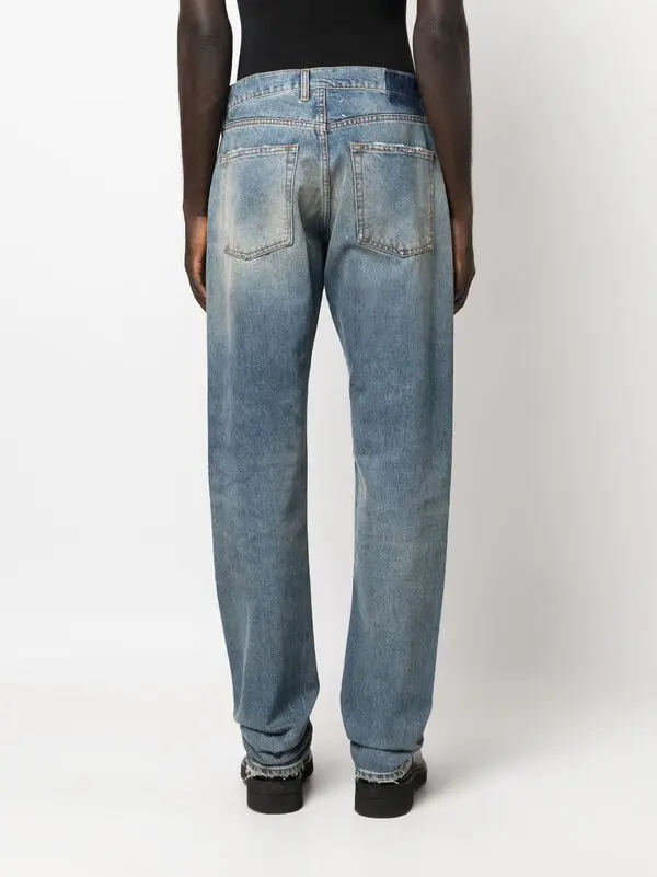 MAISON MARGIELA Distressed Straight-leg Jeans - Blue