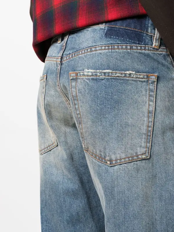MAISON MARGIELA Distressed Straight-leg Jeans - Blue