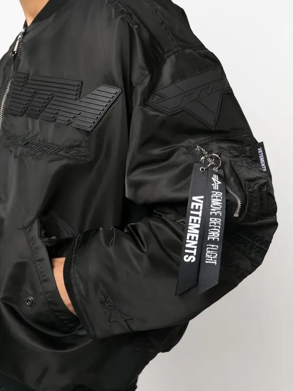 Vetements Overized Bomber Jacket - Black | Editorialist