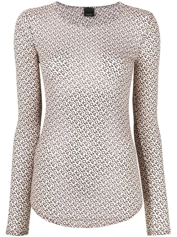 Pinko Logo-print Semi-sheer Sweatshirt