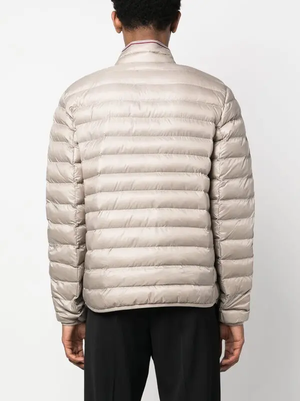 Tommy Hilfiger Logo-patch Zipped Puffer Jacket - Neutrals