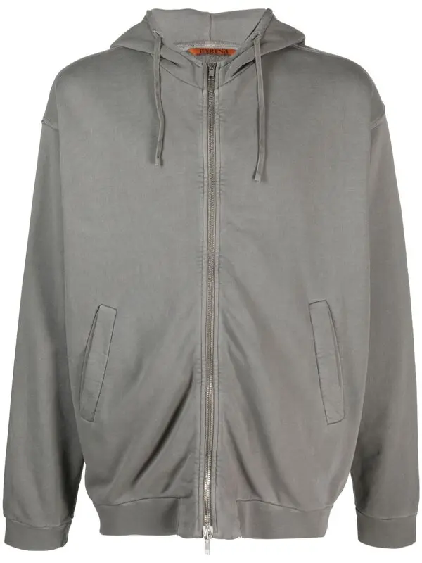 Barena Venezia Cotton Zip-up Hoodie - Grey