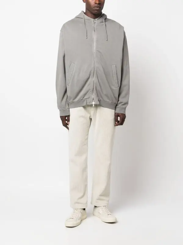 Barena Venezia Cotton Zip-up Hoodie - Grey