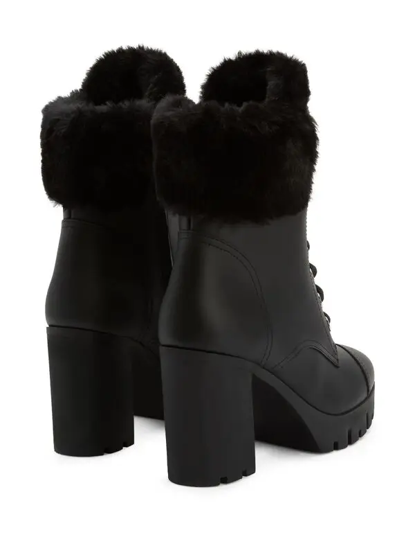 GIUSEPPE ZANOTTI 90mm Moyra Leather Boots - Black