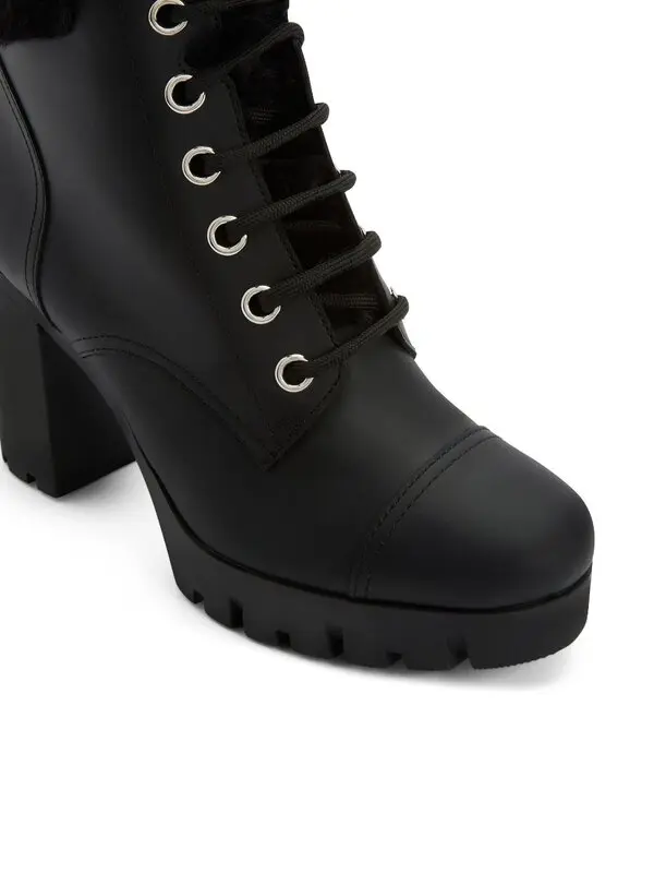 GIUSEPPE ZANOTTI 90mm Moyra Leather Boots - Black