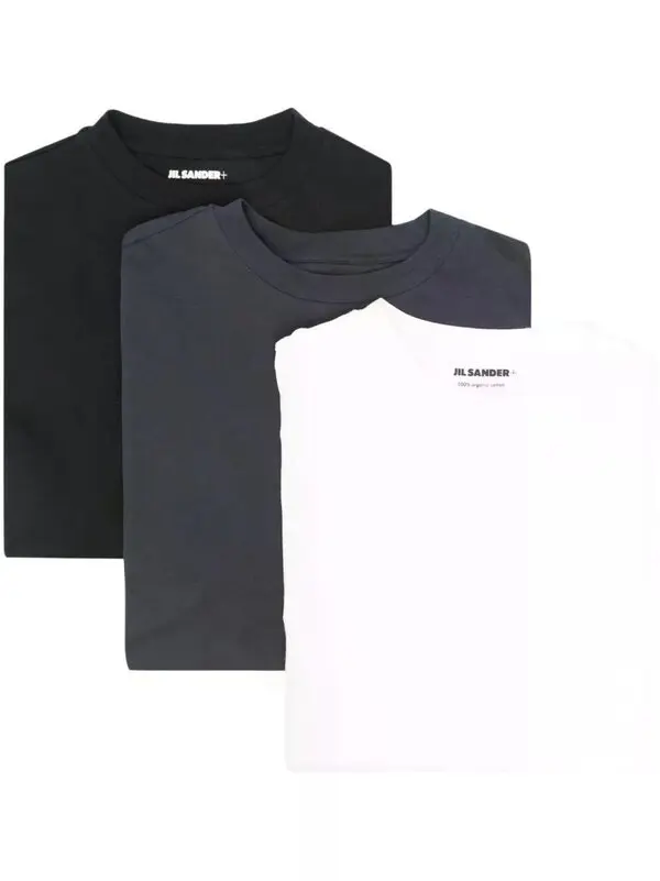 JIL SANDER Logo-patch Organic-cotton T-shirt - Neutrals
