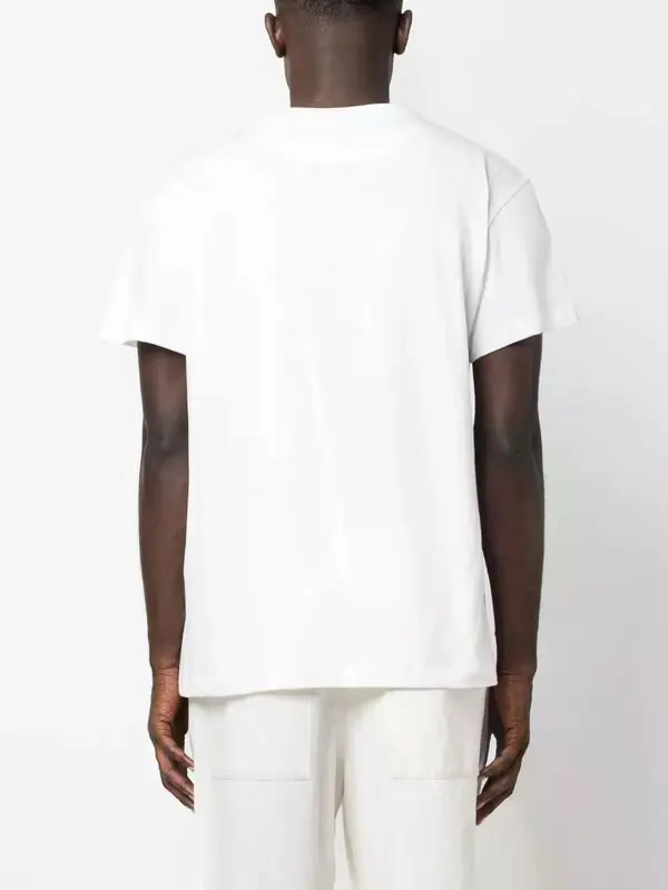 JIL SANDER Logo-patch Organic-cotton T-shirt - Neutrals