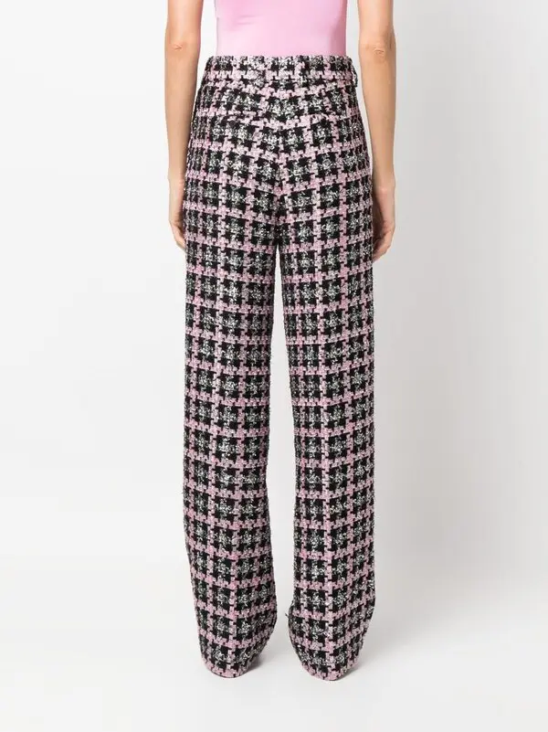 MSGM High-waisted Tweed Trousers