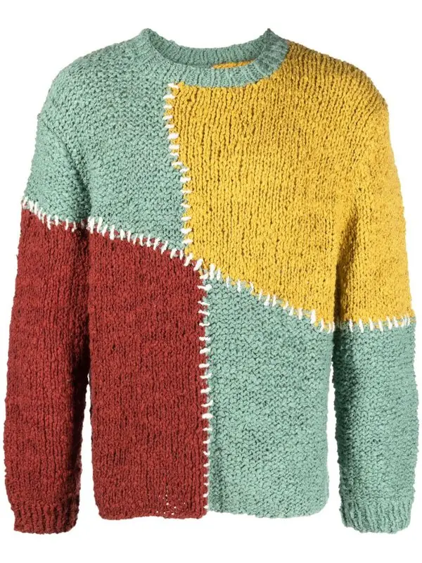 THE ELDER STATESMAN Decorative-stitching Cotton Jumper