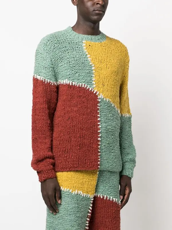 THE ELDER STATESMAN Decorative-stitching Cotton Jumper