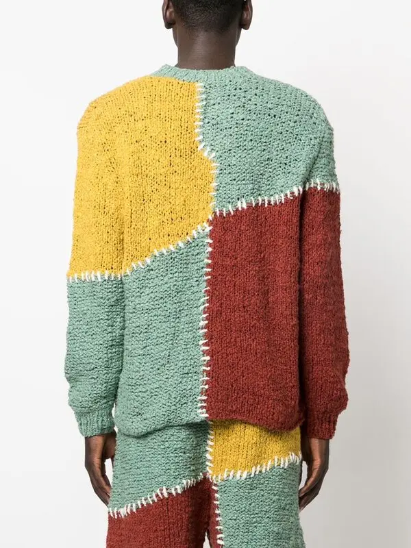 THE ELDER STATESMAN Decorative-stitching Cotton Jumper