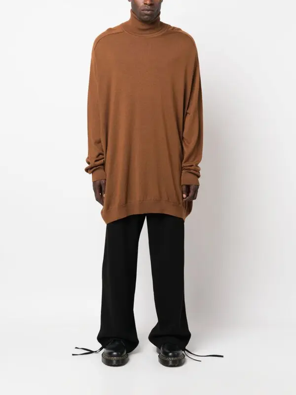 SOCIETE ANONYME Roll-neck Longline Wool Jumper