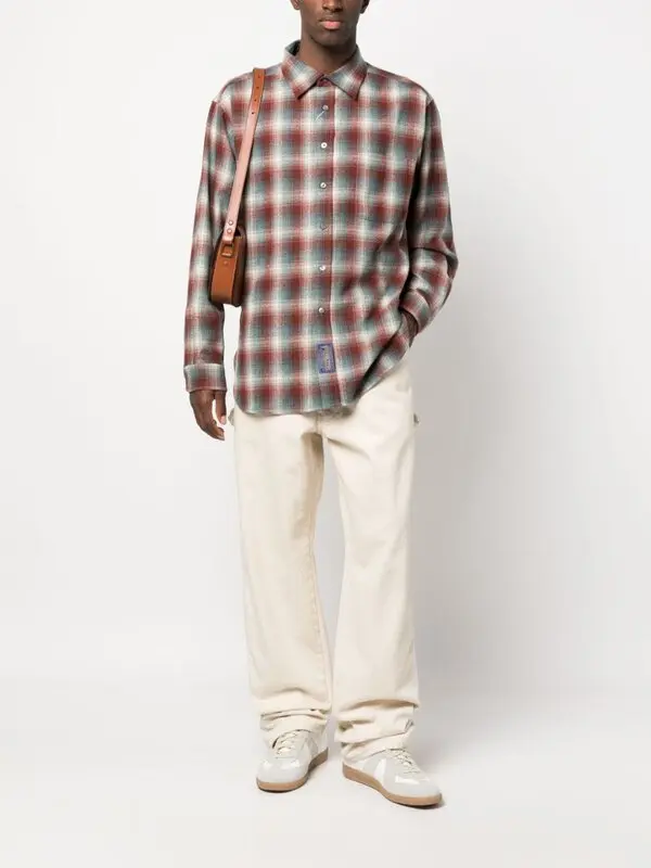 MAISON MARGIELA X Pendleton Checked Wool Shirt - Red