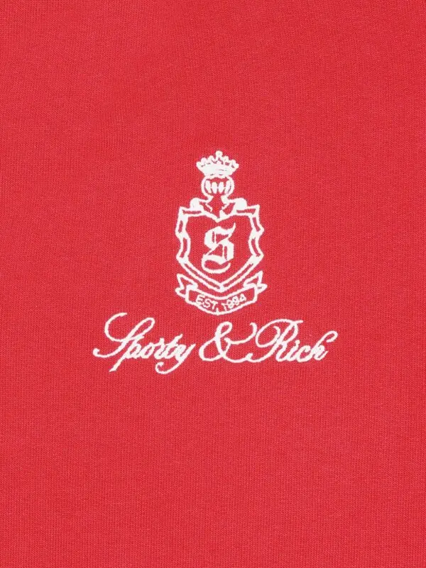 SPORTY & RICH Embroidered-logo Cotton Sweatshirt