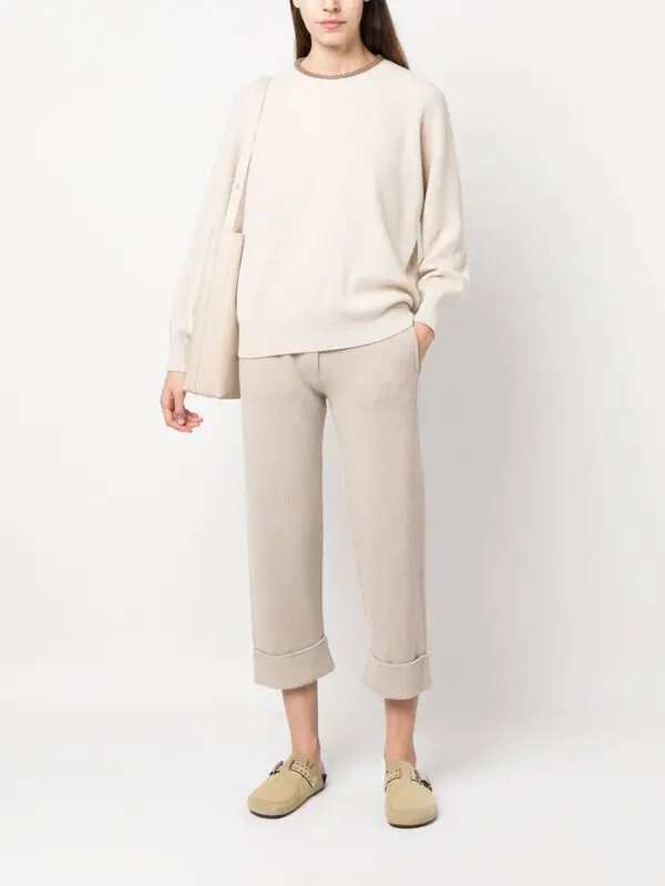 Brunello Cucinelli Drawstring Cropped Track Pants