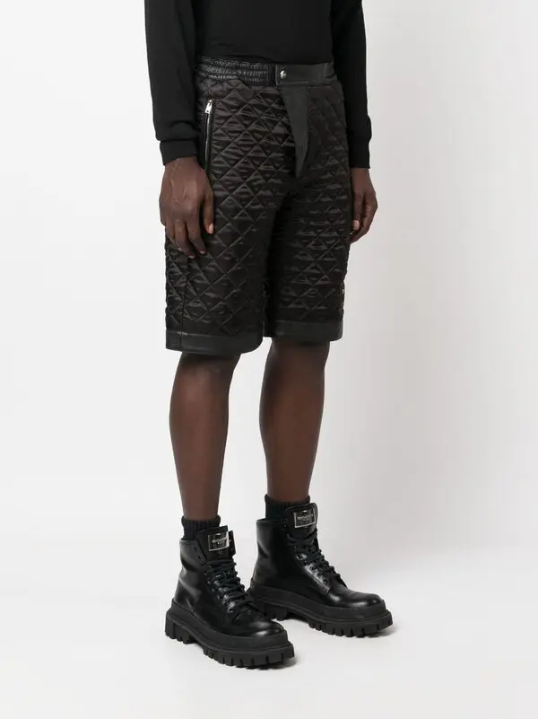 Moschino Patch Diamond Quilted Shorts