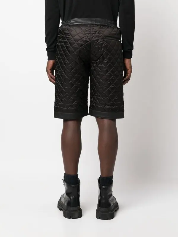 Moschino Patch Diamond Quilted Shorts