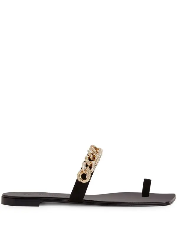 GIUSEPPE ZANOTTI Berenicee Chain Sandals - Black